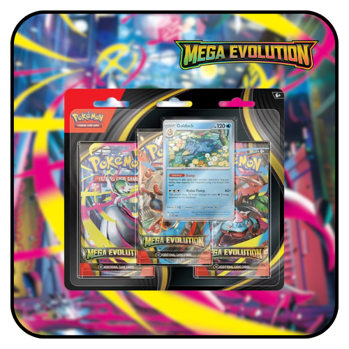Pokemon TCG: Mega Evolution Triple Blister [Golduck] – Safari Zone