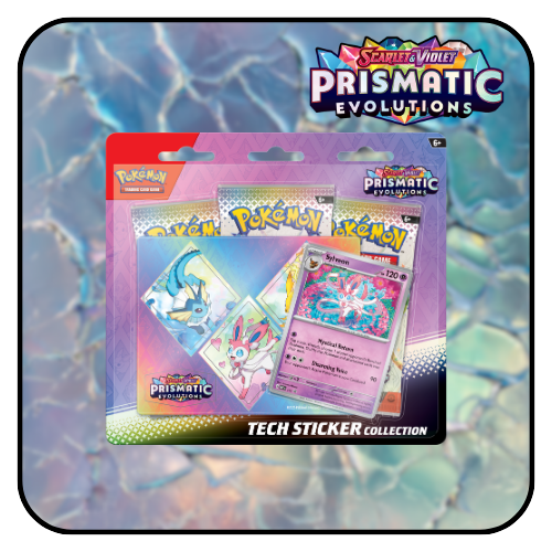 Pokemon Scarlet and Violet Prismatic Evolutions Tech Sticker Pack ...